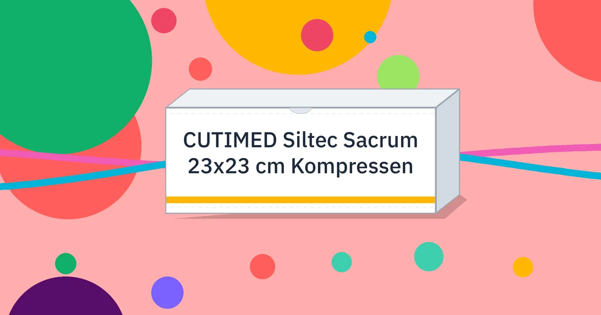 Symbolbild: Packung mit der Aufschrift CUTIMED Siltec Sacrum 23x23 cm Kompressen (PZN 07766194) – Verfügbarkeit und Bezug in Apotheken in Frankfurt am Main