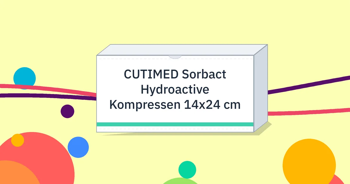 Symbolbild: Packung mit der Aufschrift CUTIMED Sorbact Hydroactive Kompressen 14x24 cm (PZN 15590740) – Verfügbarkeit und Bezug in Apotheken in Frankfurt am Main