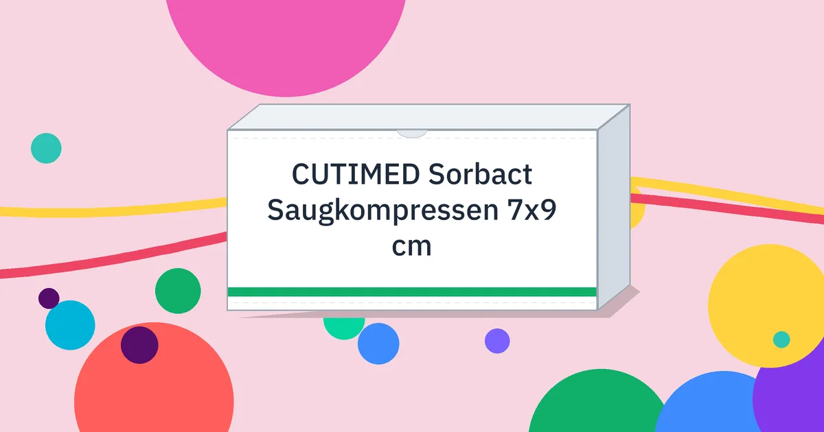 Symbolbild: Packung mit der Aufschrift CUTIMED Sorbact Saugkompressen 7x9 cm (PZN 14274422) – Verfügbarkeit und Bezug in Apotheken in Frankfurt am Main
