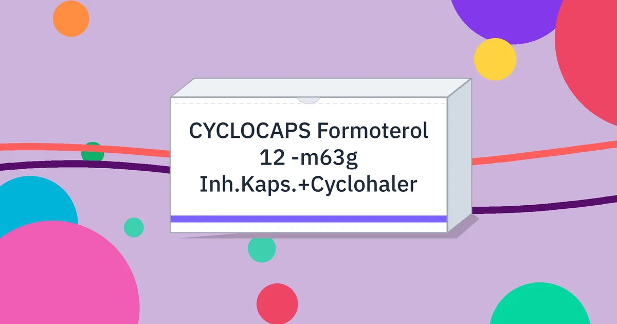 Symbolbild: Packung mit der Aufschrift CYCLOCAPS Formoterol 12 -m63g Inh.Kaps.+Cyclohaler (PZN 11092459) – Verfügbarkeit und Bezug in Apotheken in Frankfurt am Main