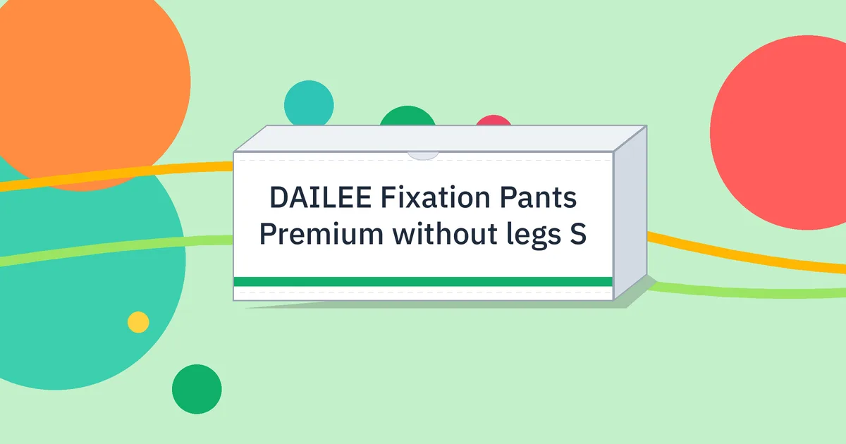 Symbolbild: Packung mit der Aufschrift DAILEE Fixation Pants Premium without legs S (PZN 13828456) – Verfügbarkeit und Bezug in Apotheken in Frankfurt am Main
