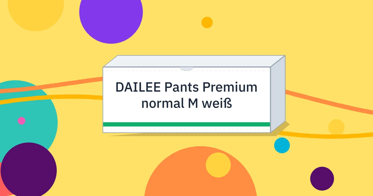 Symbolbild: Packung mit der Aufschrift DAILEE Pants Premium normal M weiß (PZN 18114448) – Verfügbarkeit und Bezug in Apotheken in Frankfurt am Main