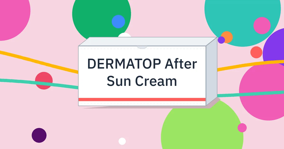Symbolbild: Packung mit der Aufschrift DERMATOP After Sun Cream (PZN 19772395) – Verfügbarkeit und Bezug in Apotheken in Frankfurt am Main