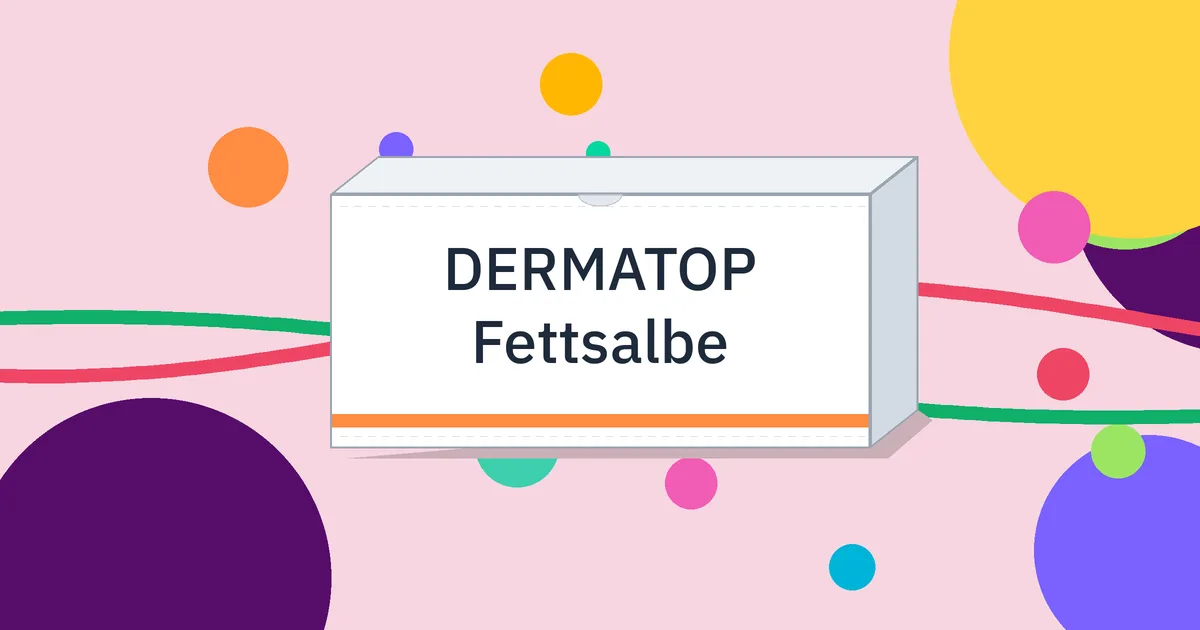Symbolbild: Packung mit der Aufschrift DERMATOP Fettsalbe (PZN 03344473) – Verfügbarkeit und Bezug in Apotheken in Frankfurt am Main