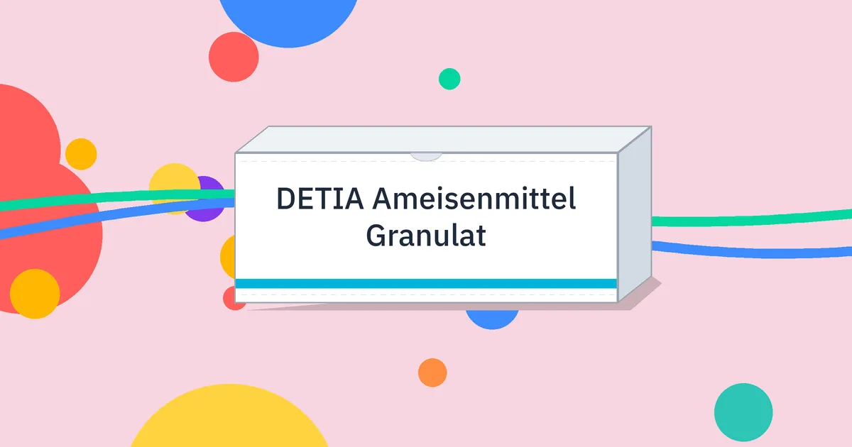 Symbolbild: Packung mit der Aufschrift DETIA Ameisenmittel Granulat (PZN 06348767) – Verfügbarkeit und Bezug in Apotheken in Frankfurt am Main