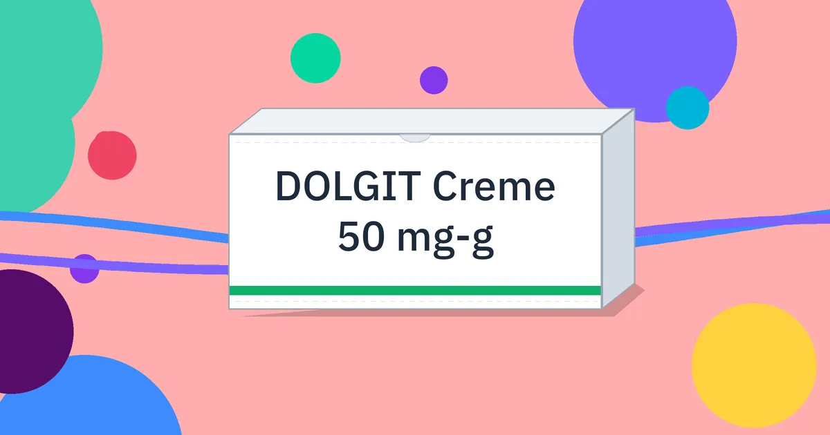 Symbolbild: Packung mit der Aufschrift DOLGIT Creme 50 mg-g (PZN 19882089) – Verfügbarkeit und Bezug in Apotheken in Frankfurt am Main