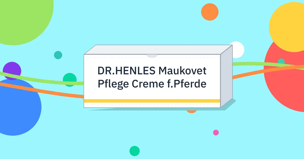 Symbolbild: Packung mit der Aufschrift DR.HENLES Maukovet Pflege Creme f.Pferde (PZN 16038298) – Verfügbarkeit und Bezug in Apotheken in Frankfurt am Main