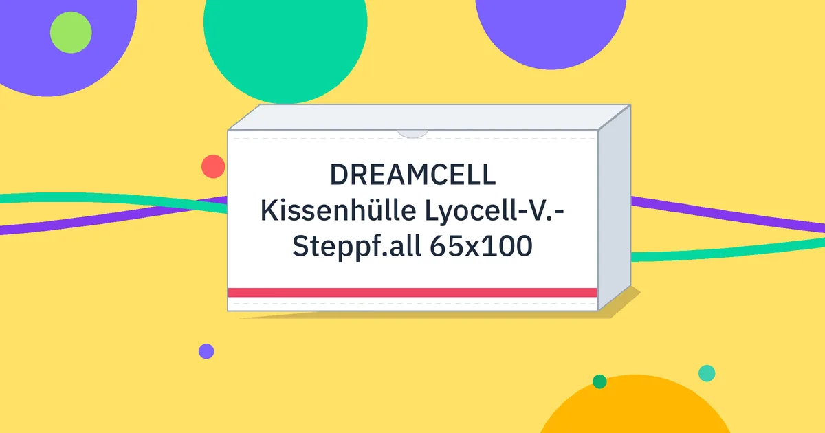 Symbolbild: Packung mit der Aufschrift DREAMCELL Kissenhülle Lyocell-V.-Steppf.all 65x100 (PZN 16895128) – Verfügbarkeit und Bezug in Apotheken in Frankfurt am Main