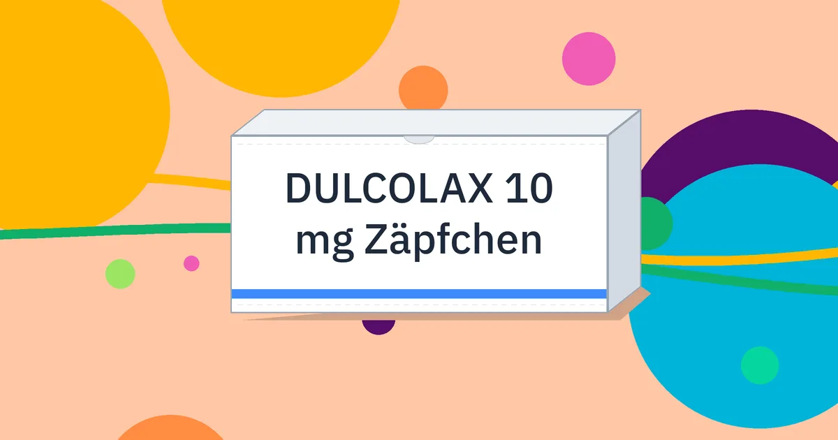 Symbolbild: Packung mit der Aufschrift DULCOLAX 10 mg Zäpfchen (PZN 00308169) – Verfügbarkeit und Bezug in Apotheken in Frankfurt am Main