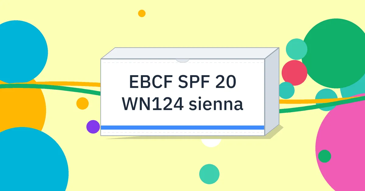 Symbolbild: Packung mit der Aufschrift EBCF SPF 20 WN124 sienna (PZN 18895256) – Verfügbarkeit und Bezug in Apotheken in Frankfurt am Main