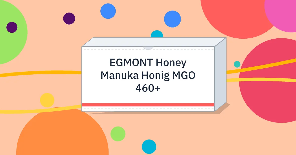 Symbolbild: Packung mit der Aufschrift EGMONT Honey Manuka Honig MGO 460+ (PZN 19233132) – Verfügbarkeit und Bezug in Apotheken in Frankfurt am Main