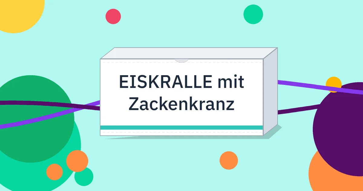 Symbolbild: Packung mit der Aufschrift EISKRALLE mit Zackenkranz (PZN 14324172) – Verfügbarkeit und Bezug in Apotheken in Frankfurt am Main