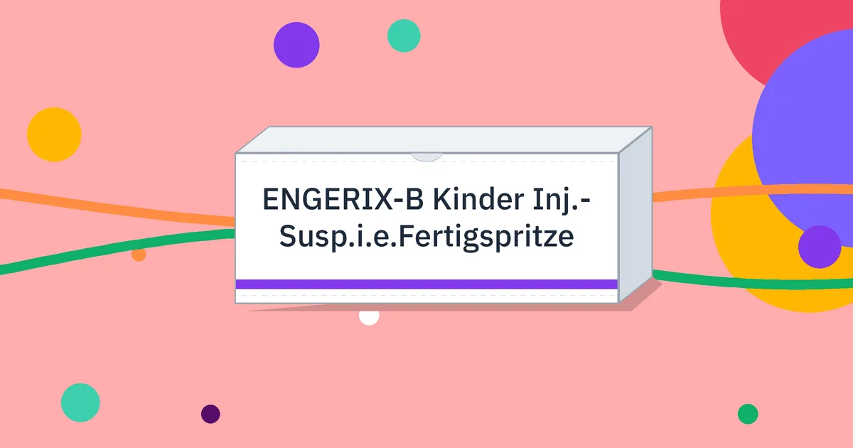 Symbolbild: Packung mit der Aufschrift ENGERIX-B Kinder Inj.-Susp.i.e.Fertigspritze (PZN 01018189) – Verfügbarkeit und Bezug in Apotheken in Frankfurt am Main
