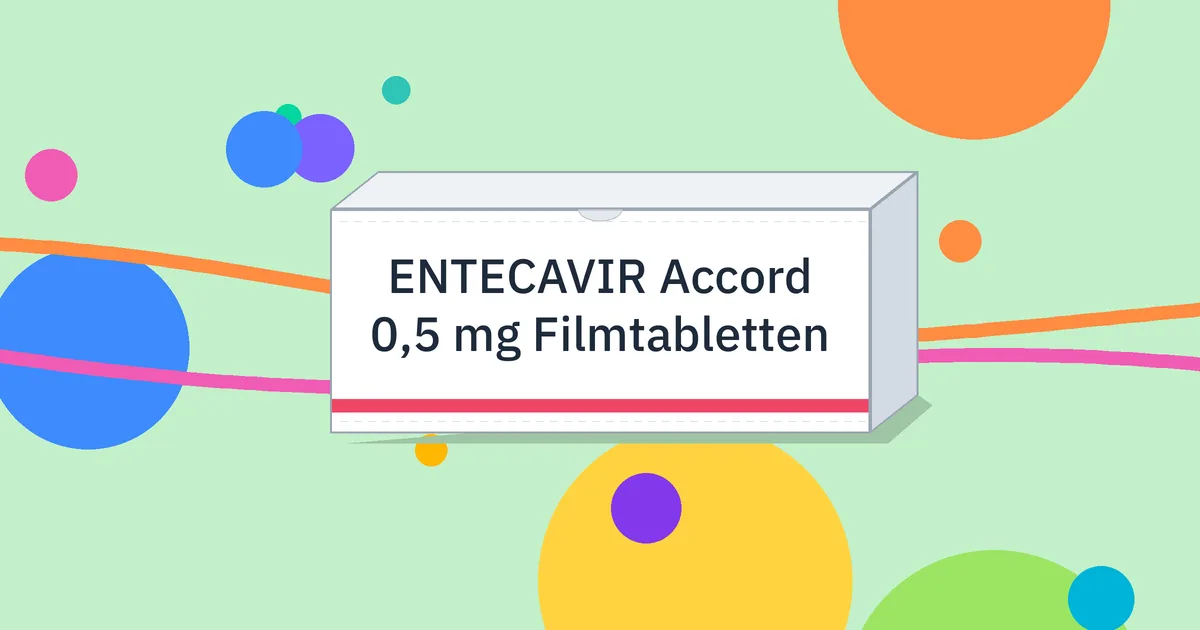 Symbolbild: Packung mit der Aufschrift ENTECAVIR Accord 0,5 mg Filmtabletten (PZN 16601032) – Verfügbarkeit und Bezug in Apotheken in Frankfurt am Main