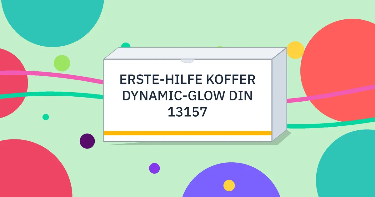 Symbolbild: Packung mit der Aufschrift ERSTE-HILFE KOFFER DYNAMIC-GLOW DIN 13157 (PZN 19769766) – Verfügbarkeit und Bezug in Apotheken in Frankfurt am Main