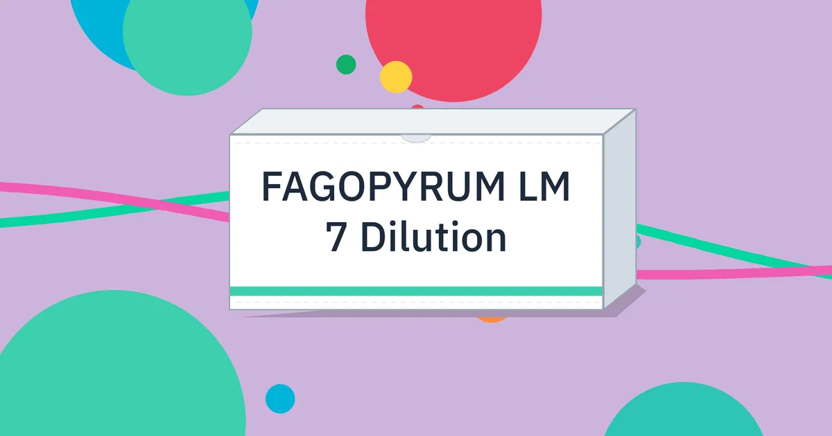 Symbolbild: Packung mit der Aufschrift FAGOPYRUM LM 7 Dilution (PZN 13486429) – Verfügbarkeit und Bezug in Apotheken in Frankfurt am Main