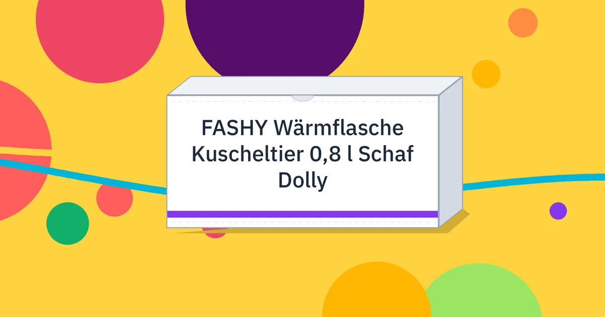 Symbolbild: Packung mit der Aufschrift FASHY Wärmflasche Kuscheltier 0,8 l Schaf Dolly (PZN 17246432) – Verfügbarkeit und Bezug in Apotheken in Frankfurt am Main