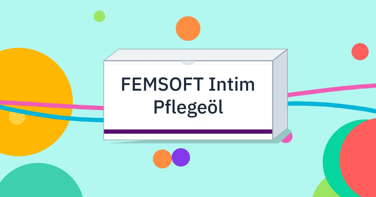 Symbolbild: Packung mit der Aufschrift FEMSOFT Intim Pflegeöl (PZN 17244203) – Verfügbarkeit und Bezug in Apotheken in Frankfurt am Main