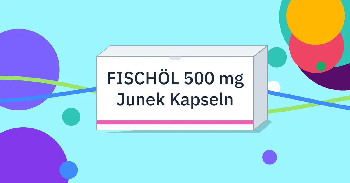 Symbolbild: Packung mit der Aufschrift FISCHÖL 500 mg Junek Kapseln (PZN 07079714) – Verfügbarkeit und Bezug in Apotheken in Frankfurt am Main