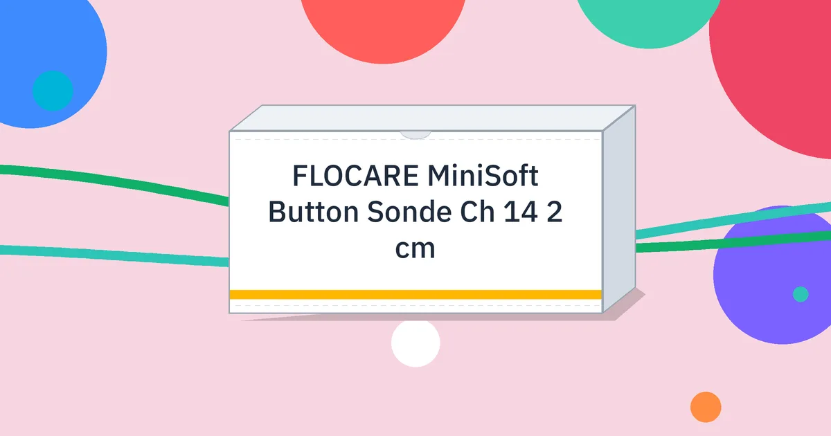 Symbolbild: Packung mit der Aufschrift FLOCARE MiniSoft Button Sonde Ch 14 2 cm (PZN 16018999) – Verfügbarkeit und Bezug in Apotheken in Frankfurt am Main