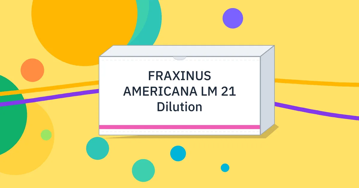 Symbolbild: Packung mit der Aufschrift FRAXINUS AMERICANA LM 21 Dilution (PZN 13491672) – Verfügbarkeit und Bezug in Apotheken in Frankfurt am Main