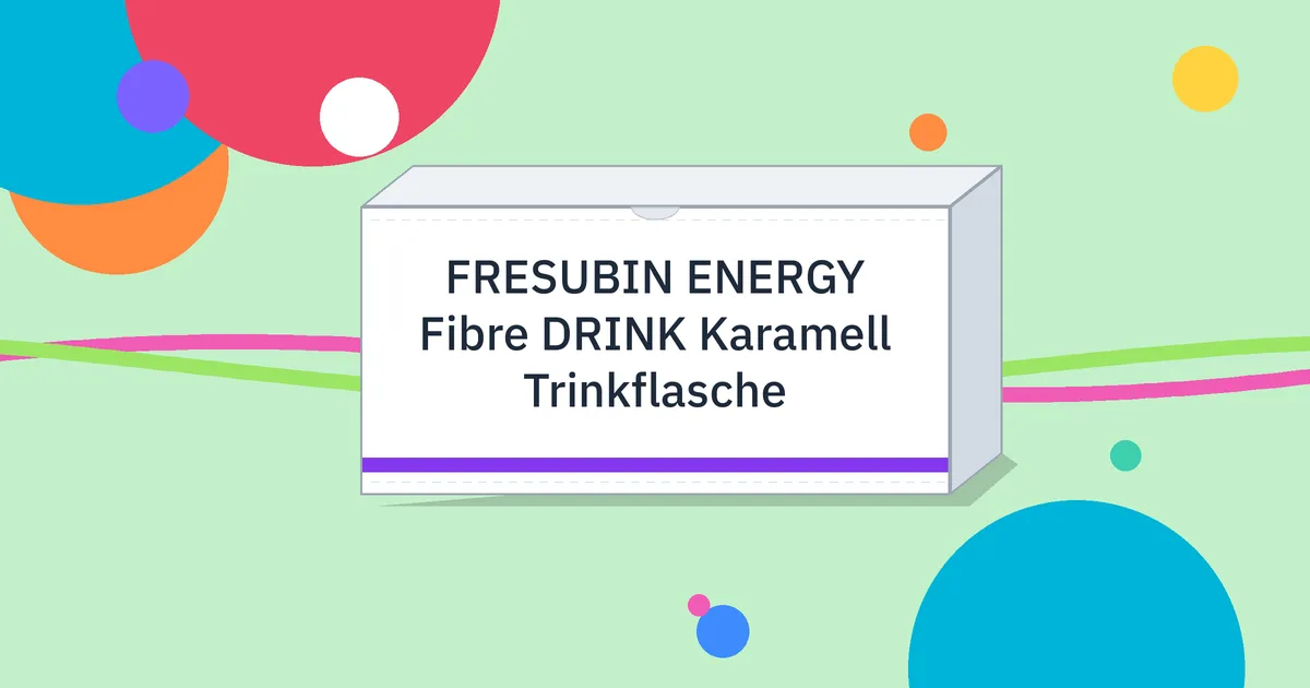 Symbolbild: Packung mit der Aufschrift FRESUBIN ENERGY Fibre DRINK Karamell Trinkflasche (PZN 09730088) – Verfügbarkeit und Bezug in Apotheken in Frankfurt am Main