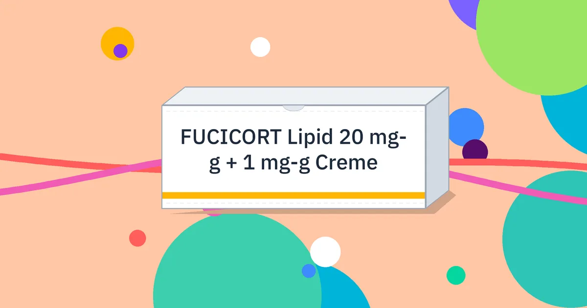 Symbolbild: Packung mit der Aufschrift FUCICORT Lipid 20 mg-g + 1 mg-g Creme (PZN 08929497) – Verfügbarkeit und Bezug in Apotheken in Frankfurt am Main