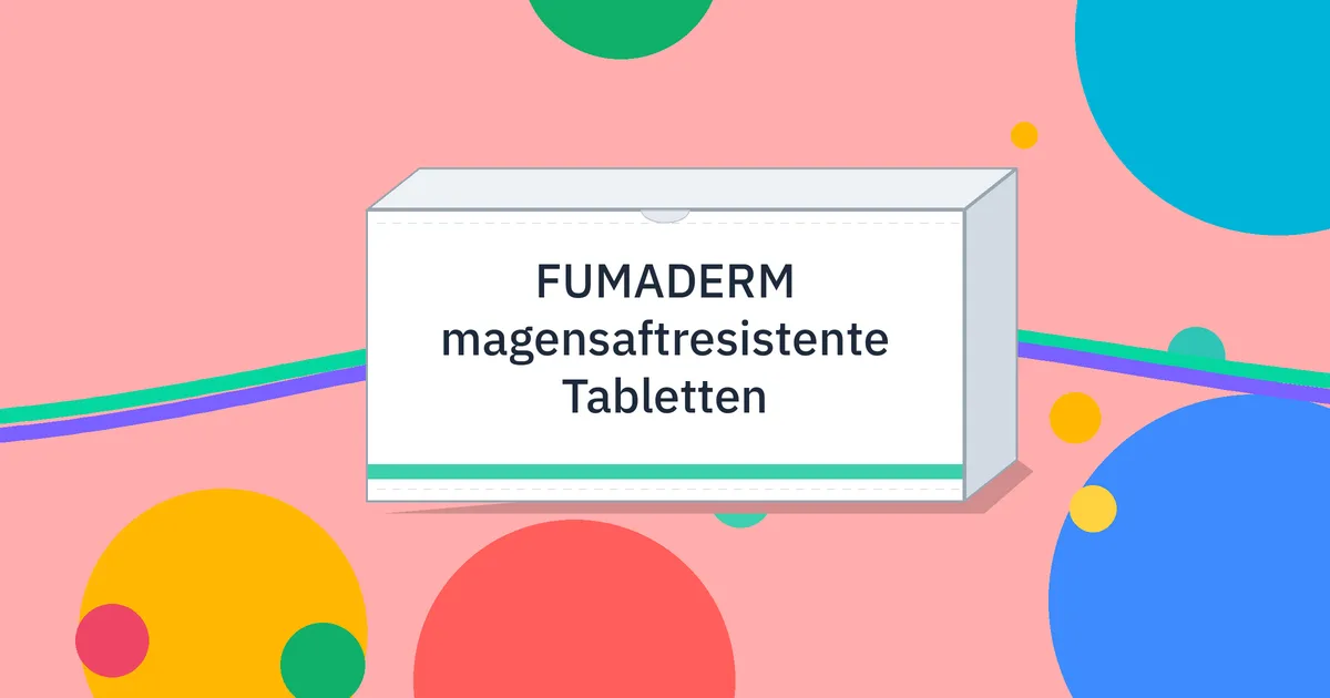 Symbolbild: Packung mit der Aufschrift FUMADERM magensaftresistente Tabletten (PZN 03434288) – Verfügbarkeit und Bezug in Apotheken in Frankfurt am Main