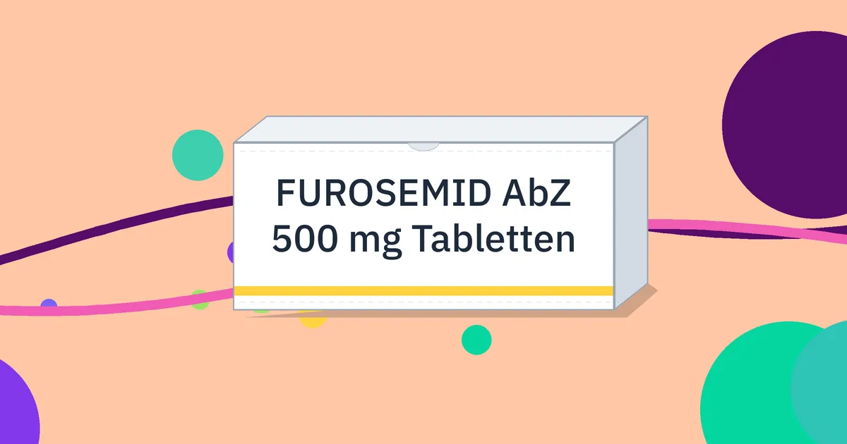 Symbolbild: Packung mit der Aufschrift FUROSEMID AbZ 500 mg Tabletten (PZN 06938782) – Verfügbarkeit und Bezug in Apotheken in Frankfurt am Main