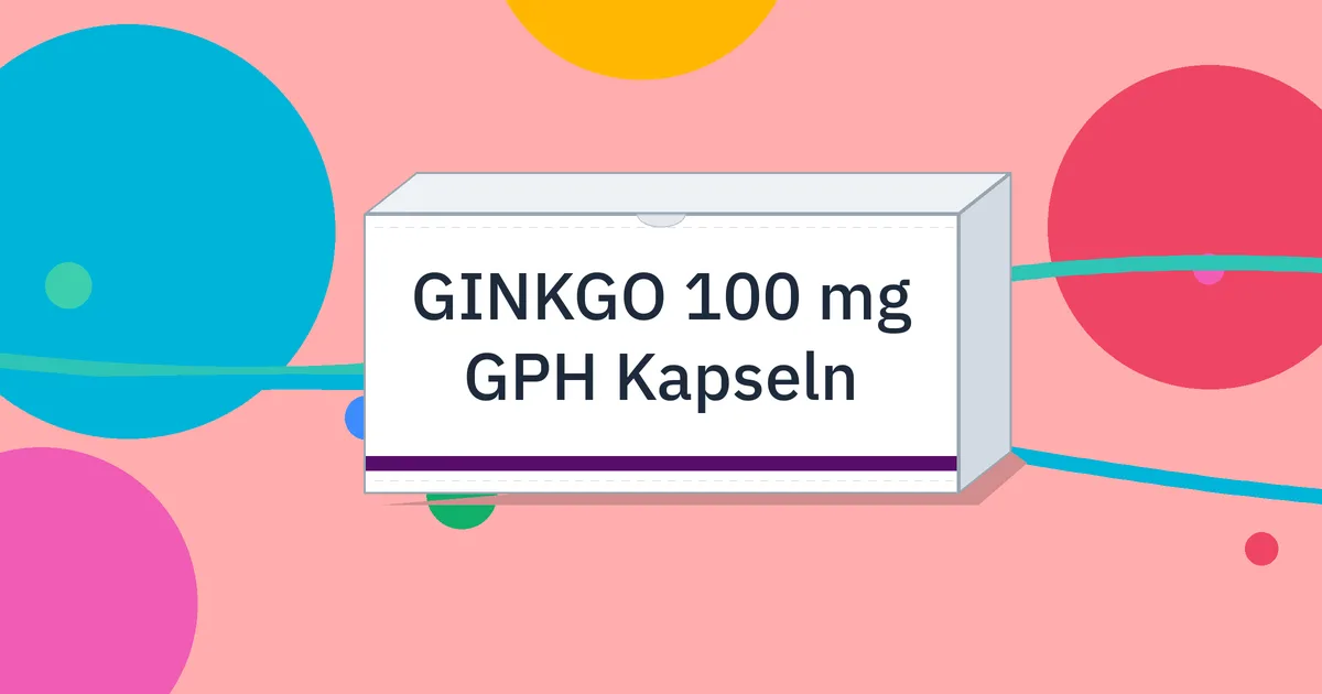 Symbolbild: Packung mit der Aufschrift GINKGO 100 mg GPH Kapseln (PZN 09179851) – Verfügbarkeit und Bezug in Apotheken in Frankfurt am Main