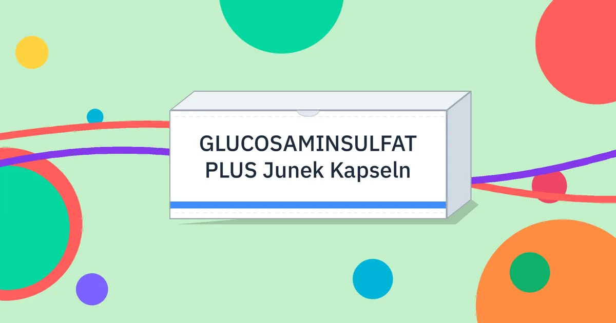 Symbolbild: Packung mit der Aufschrift GLUCOSAMINSULFAT PLUS Junek Kapseln (PZN 00137526) – Verfügbarkeit und Bezug in Apotheken in Frankfurt am Main