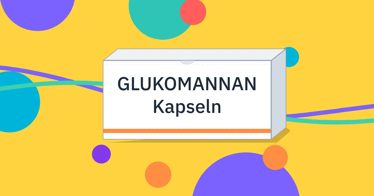 Symbolbild: Packung mit der Aufschrift GLUKOMANNAN Kapseln (PZN 11887319) – Verfügbarkeit und Bezug in Apotheken in Frankfurt am Main