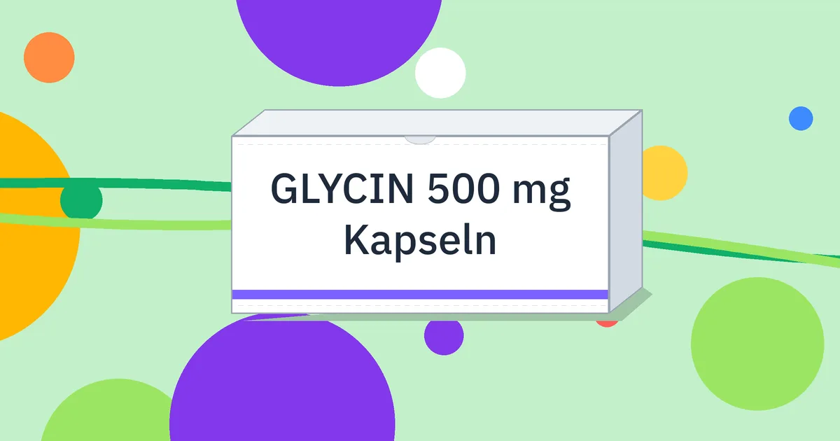 Symbolbild: Packung mit der Aufschrift GLYCIN 500 mg Kapseln (PZN 09238683) – Verfügbarkeit und Bezug in Apotheken in Frankfurt am Main