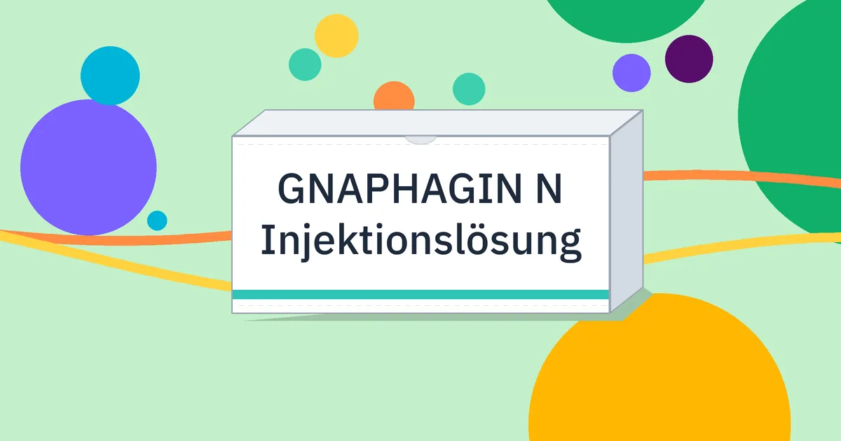 Symbolbild: Packung mit der Aufschrift GNAPHAGIN N Injektionslösung (PZN 06329356) – Verfügbarkeit und Bezug in Apotheken in Frankfurt am Main