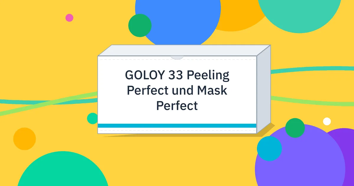 Symbolbild: Packung mit der Aufschrift GOLOY 33 Peeling Perfect und Mask Perfect (PZN 05368489) – Verfügbarkeit und Bezug in Apotheken in Frankfurt am Main