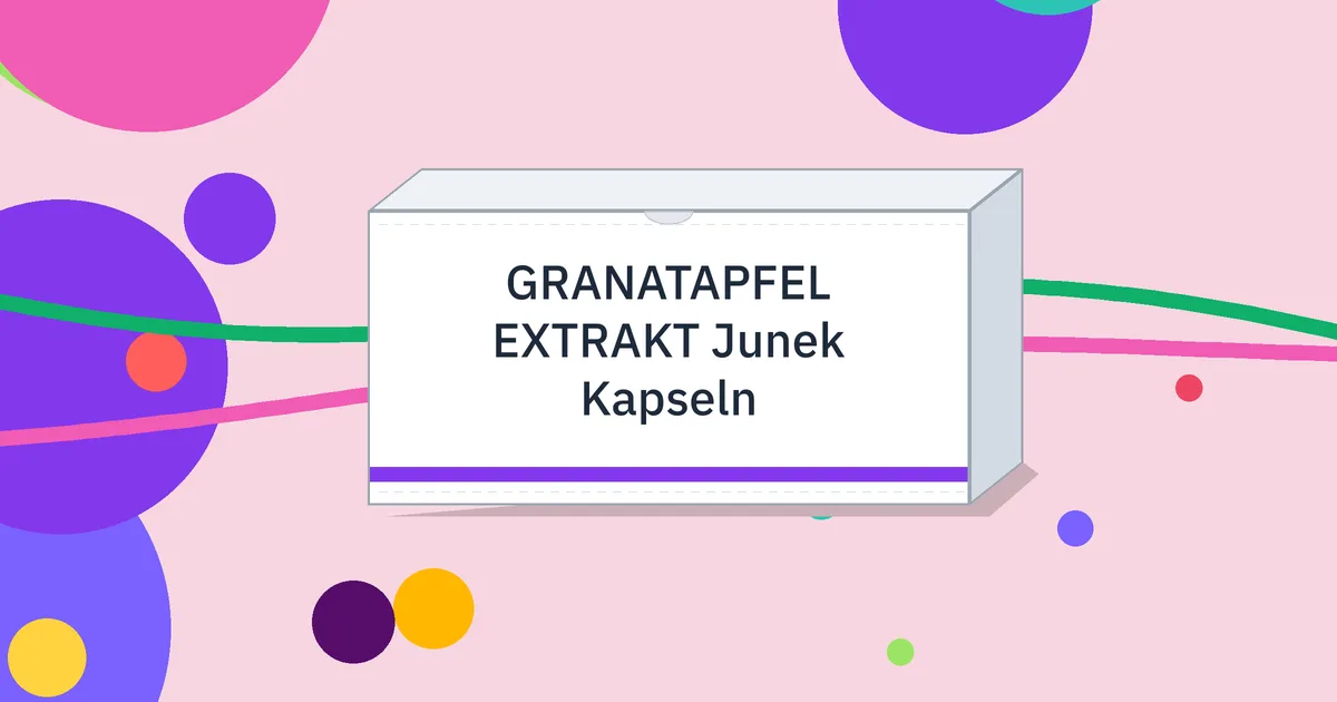 Symbolbild: Packung mit der Aufschrift GRANATAPFEL EXTRAKT Junek Kapseln (PZN 01047676) – Verfügbarkeit und Bezug in Apotheken in Frankfurt am Main