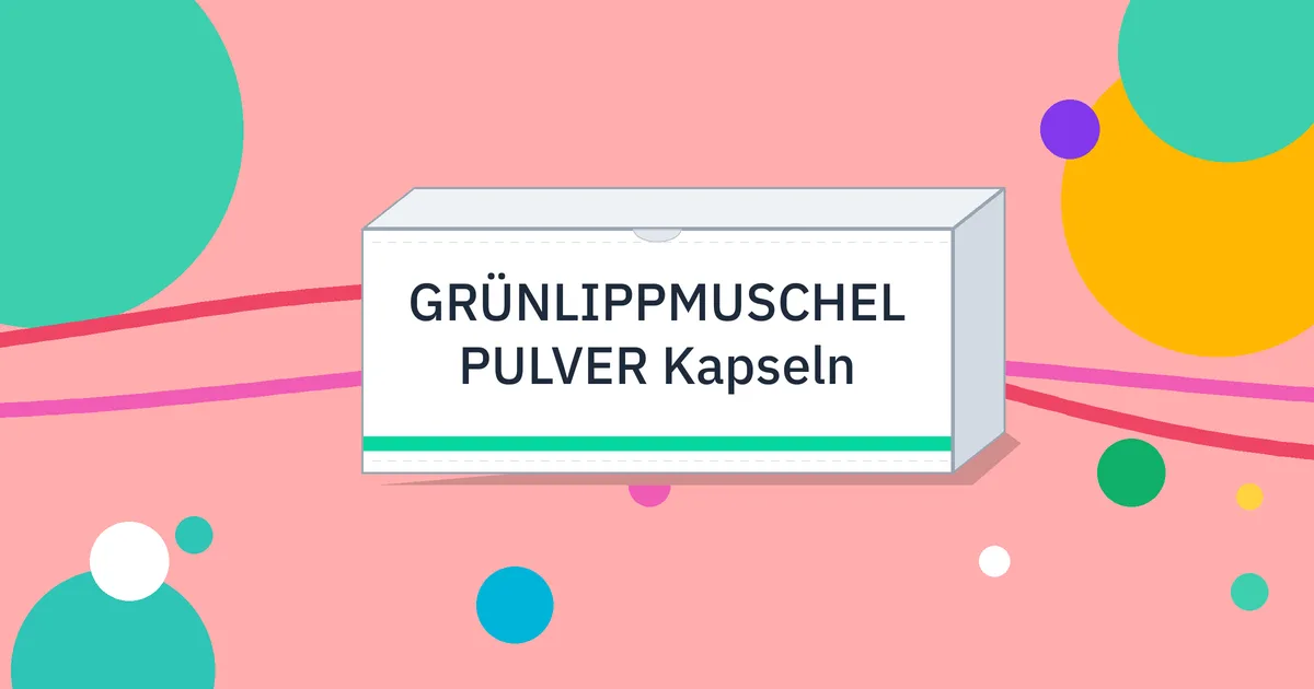 Symbolbild: Packung mit der Aufschrift GRÜNLIPPMUSCHEL PULVER Kapseln (PZN 00778455) – Verfügbarkeit und Bezug in Apotheken in Frankfurt am Main
