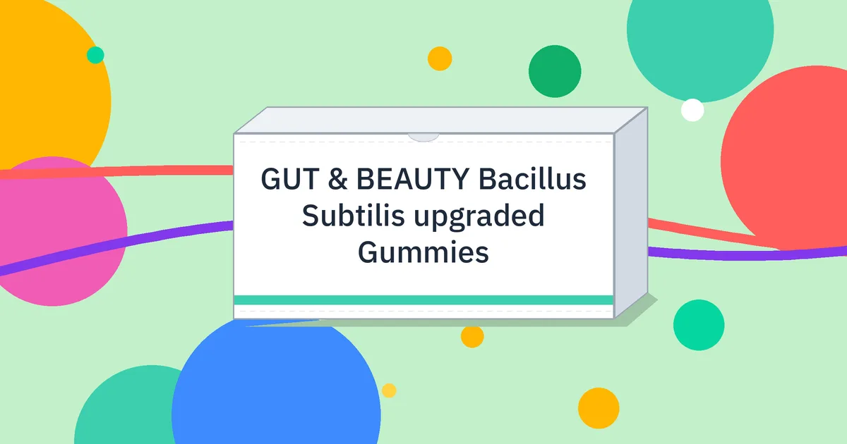 Symbolbild: Packung mit der Aufschrift GUT & BEAUTY Bacillus Subtilis upgraded Gummies (PZN 19198039) – Verfügbarkeit und Bezug in Apotheken in Frankfurt am Main