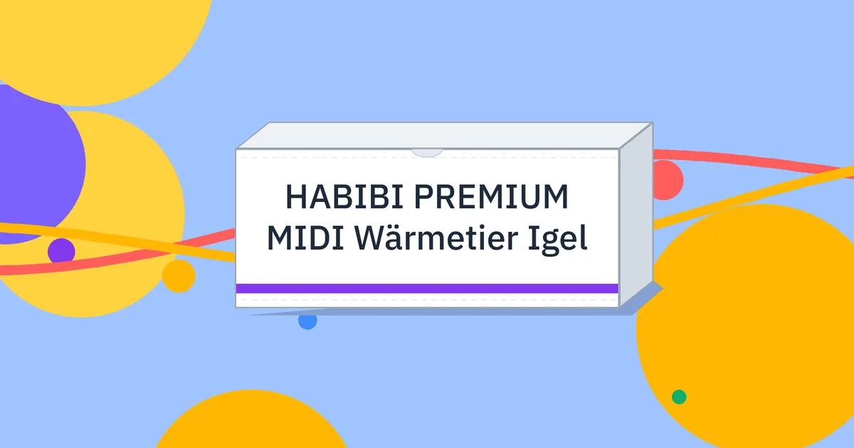 Symbolbild: Packung mit der Aufschrift HABIBI PREMIUM MIDI Wärmetier Igel (PZN 20865647) – Verfügbarkeit und Bezug in Apotheken in Frankfurt am Main