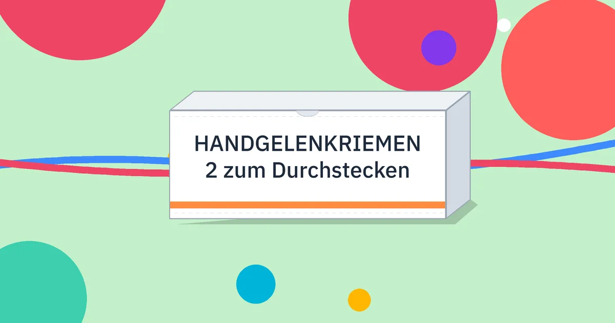 Symbolbild: Packung mit der Aufschrift HANDGELENKRIEMEN 2 zum Durchstecken (PZN 04755675) – Verfügbarkeit und Bezug in Apotheken in Frankfurt am Main