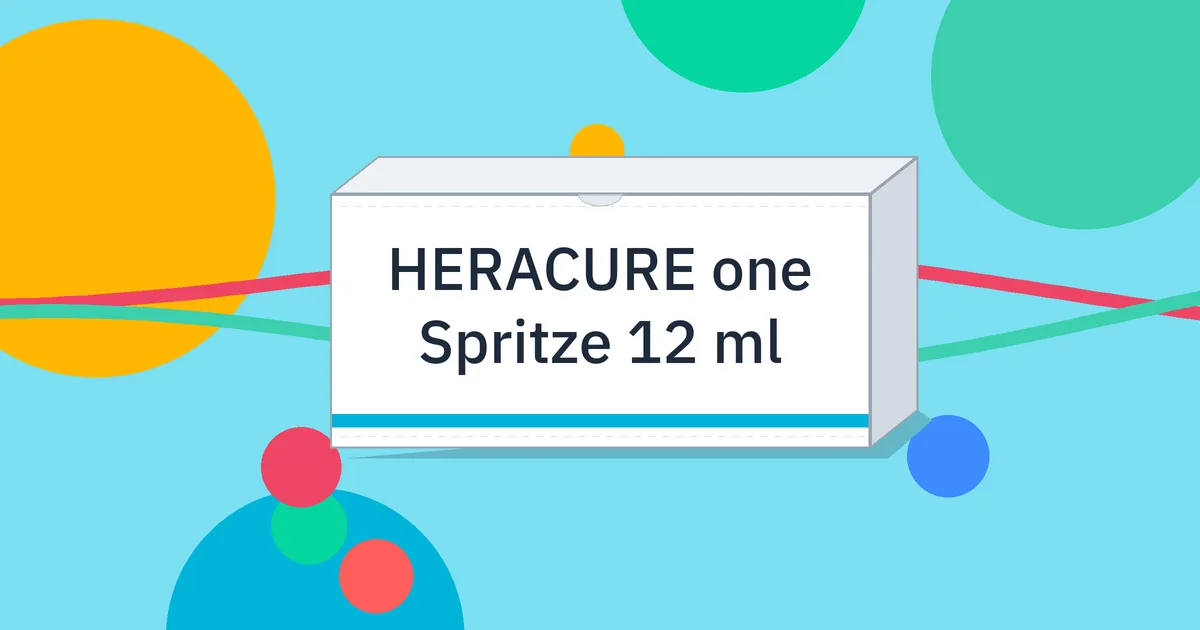 Symbolbild: Packung mit der Aufschrift HERACURE one Spritze 12 ml (PZN 20621856) – Verfügbarkeit und Bezug in Apotheken in Frankfurt am Main
