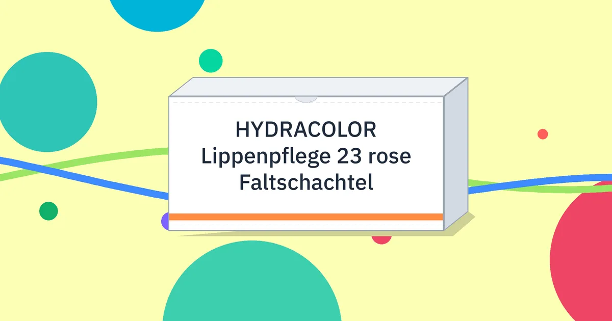 Symbolbild: Packung mit der Aufschrift HYDRACOLOR Lippenpflege 23 rose Faltschachtel (PZN 02262626) – Verfügbarkeit und Bezug in Apotheken in Frankfurt am Main