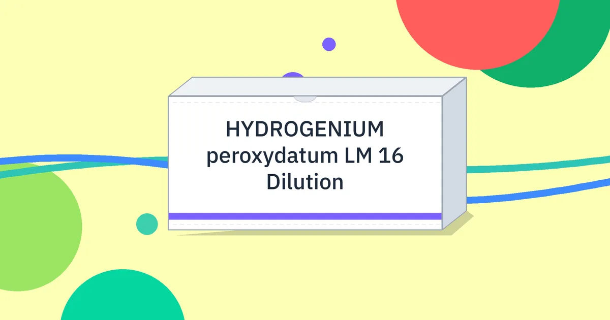 Symbolbild: Packung mit der Aufschrift HYDROGENIUM peroxydatum LM 16 Dilution (PZN 13557282) – Verfügbarkeit und Bezug in Apotheken in Frankfurt am Main
