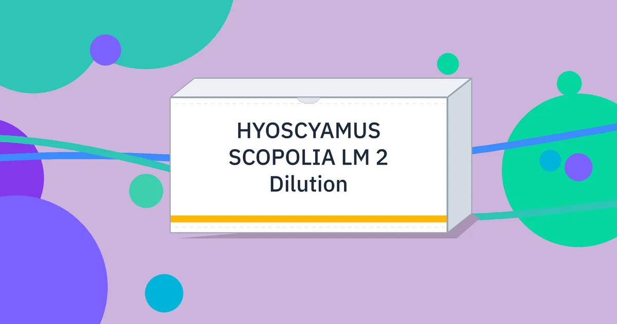 Symbolbild: Packung mit der Aufschrift HYOSCYAMUS SCOPOLIA LM 2 Dilution (PZN 13557572) – Verfügbarkeit und Bezug in Apotheken in Frankfurt am Main