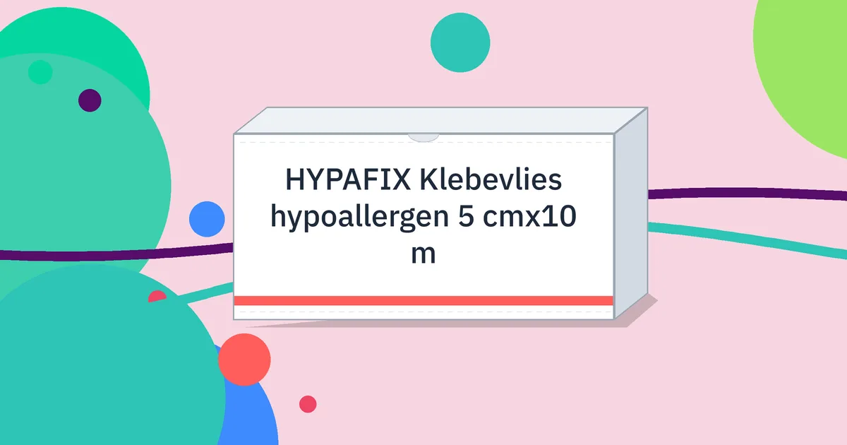 Symbolbild: Packung mit der Aufschrift HYPAFIX Klebevlies hypoallergen 5 cmx10 m (PZN 09920340) – Verfügbarkeit und Bezug in Apotheken in Frankfurt am Main
