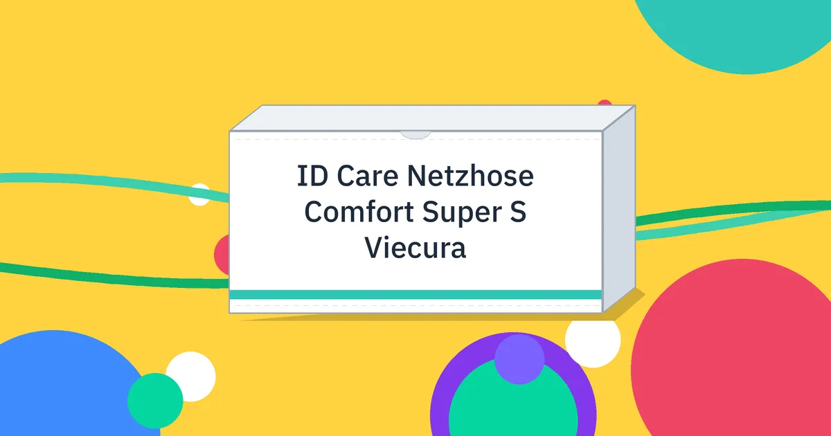 Symbolbild: Packung mit der Aufschrift ID Care Netzhose Comfort Super S Viecura (PZN 19306492) – Verfügbarkeit und Bezug in Apotheken in Frankfurt am Main