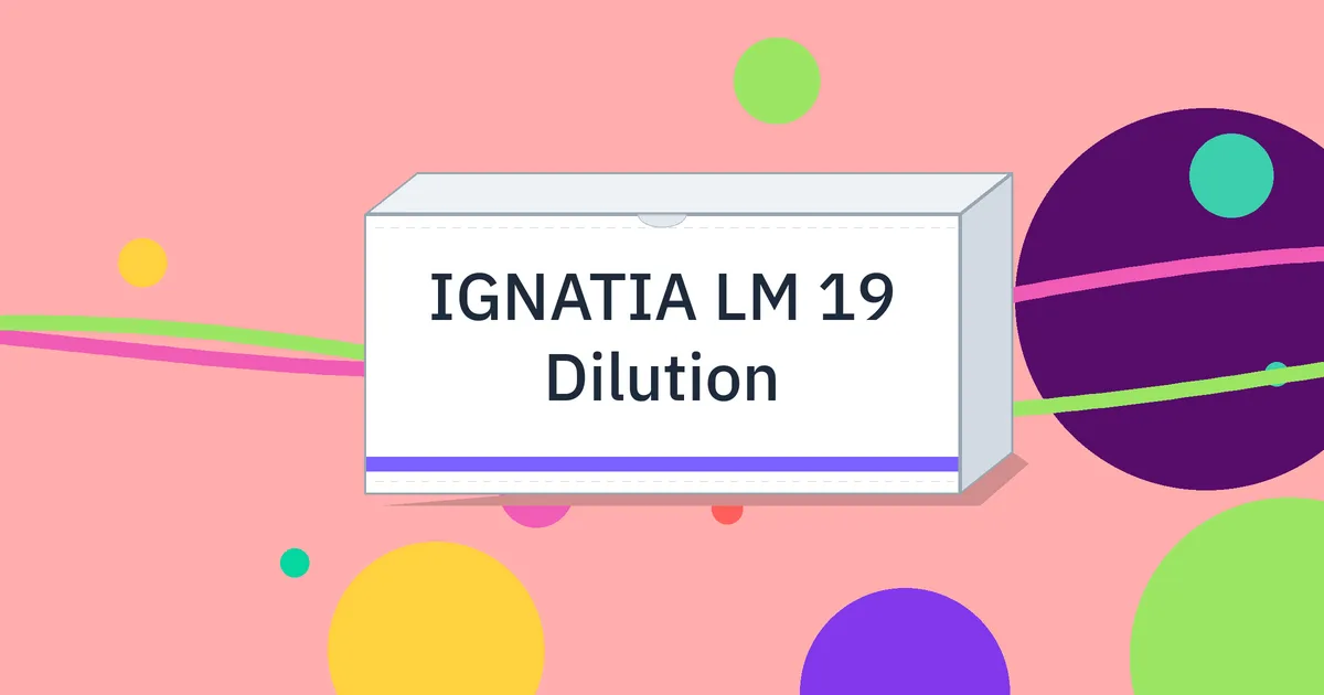 Symbolbild: Packung mit der Aufschrift IGNATIA LM 19 Dilution (PZN 12911735) – Verfügbarkeit und Bezug in Apotheken in Frankfurt am Main