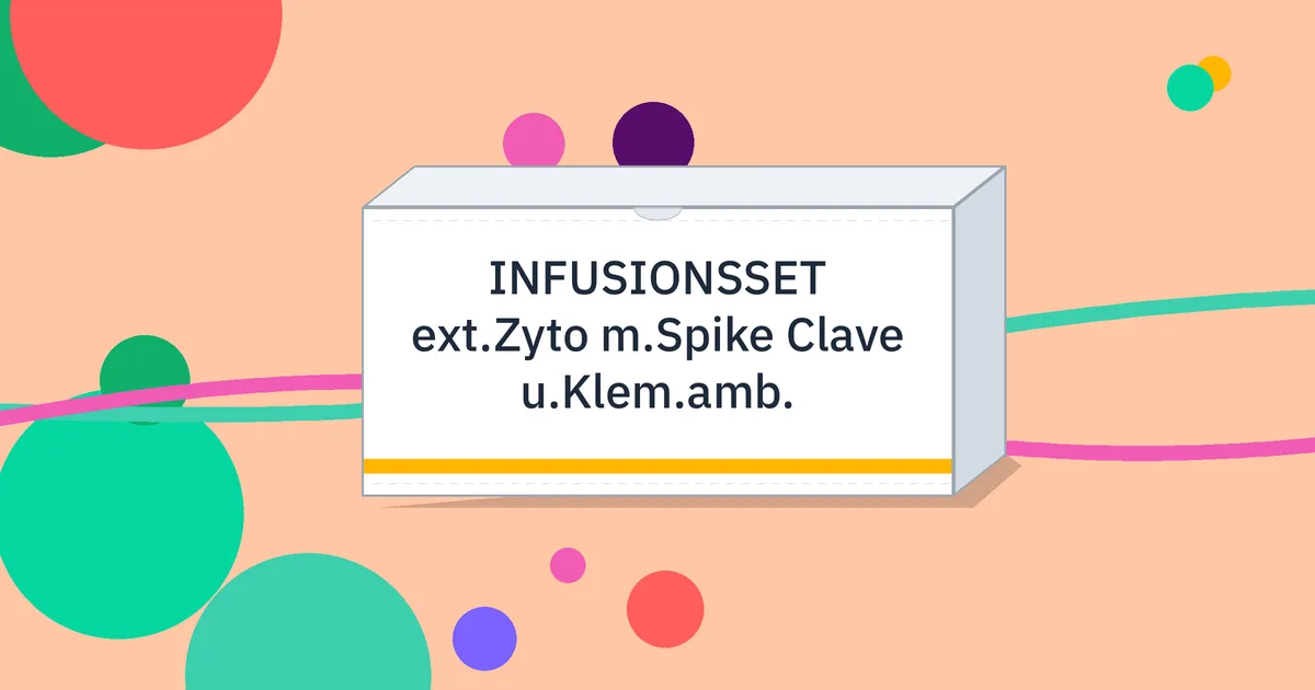 Symbolbild: Packung mit der Aufschrift INFUSIONSSET ext.Zyto m.Spike Clave u.Klem.amb. (PZN 06143108) – Verfügbarkeit und Bezug in Apotheken in Frankfurt am Main