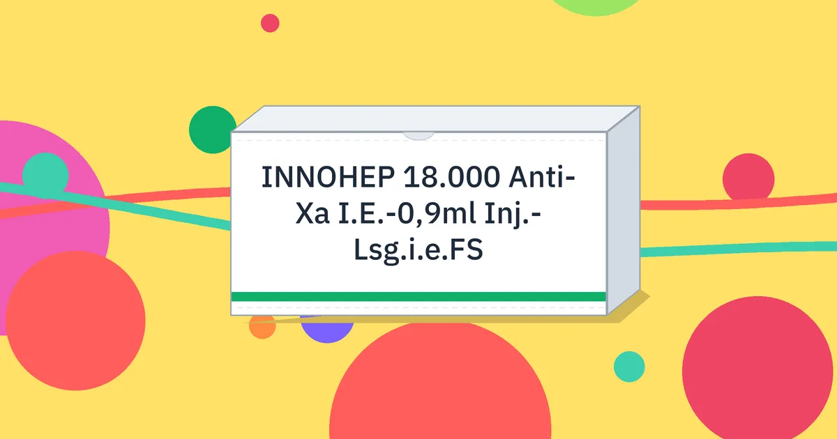 Symbolbild: Packung mit der Aufschrift INNOHEP 18.000 Anti-Xa I.E.-0,9ml Inj.-Lsg.i.e.FS (PZN 17580473) – Verfügbarkeit und Bezug in Apotheken in Frankfurt am Main