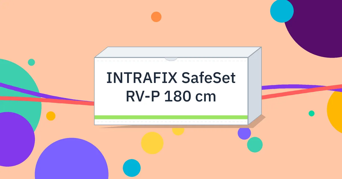 Symbolbild: Packung mit der Aufschrift INTRAFIX SafeSet RV-P 180 cm (PZN 03688853) – Verfügbarkeit und Bezug in Apotheken in Frankfurt am Main